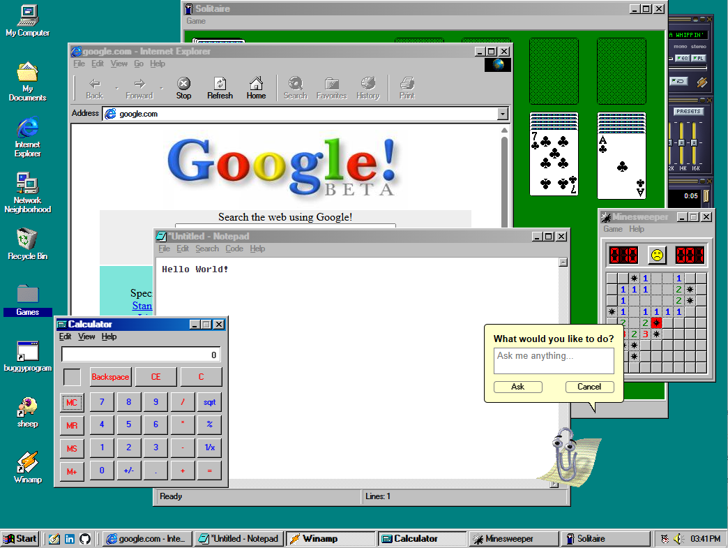 Windows 98 Web Edition - Nostalgic Browser Experience